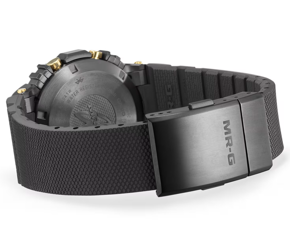 Casio G-Shock MR-G Titanium Solar Dura Soft Fluoro Rubber MRG-B5000R-1 ...