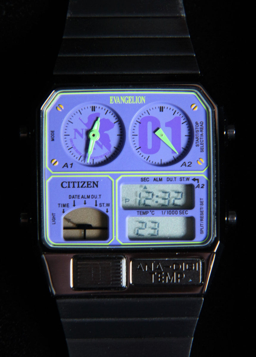 Citizen ANA-DIGI TEMP X EVANGELION RADIO EVA EVA-01 Purple – WATCH OUTZ